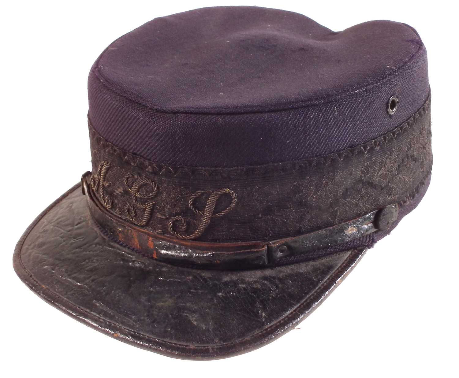 Lot 436 - Victorian Army Garrison Corps pill box cap