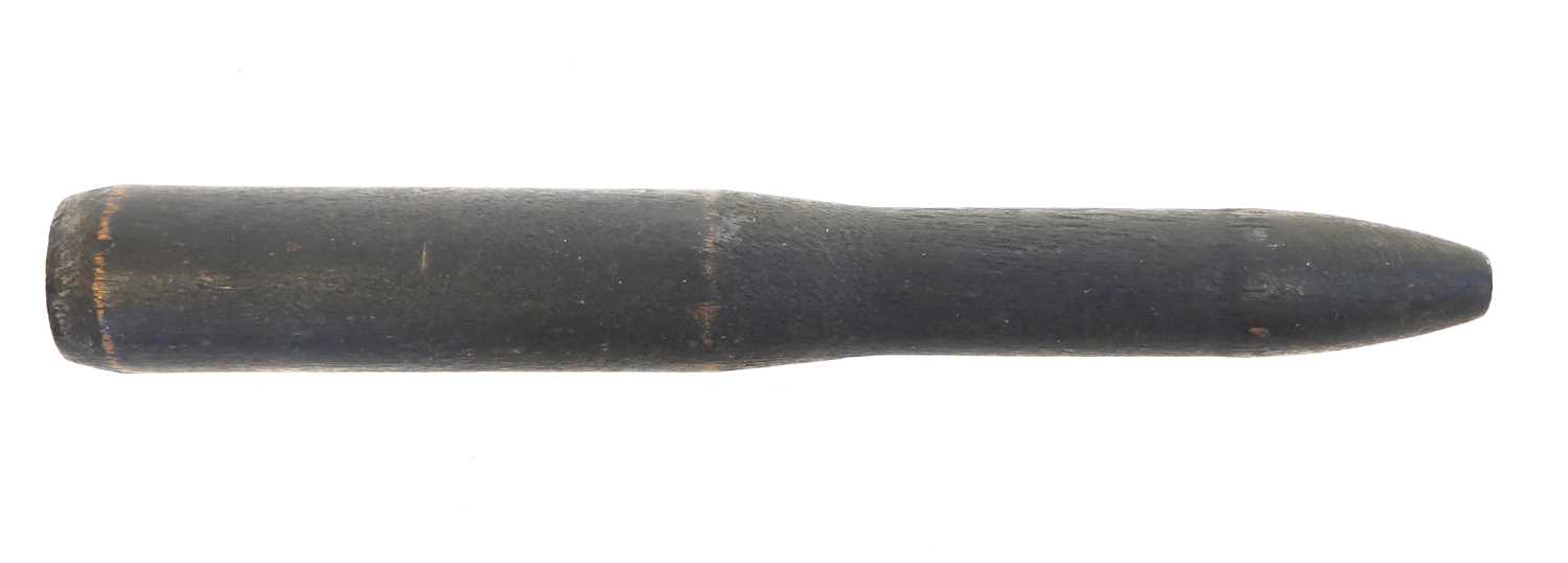 Lot 147 - Very rare British Navy wood training round