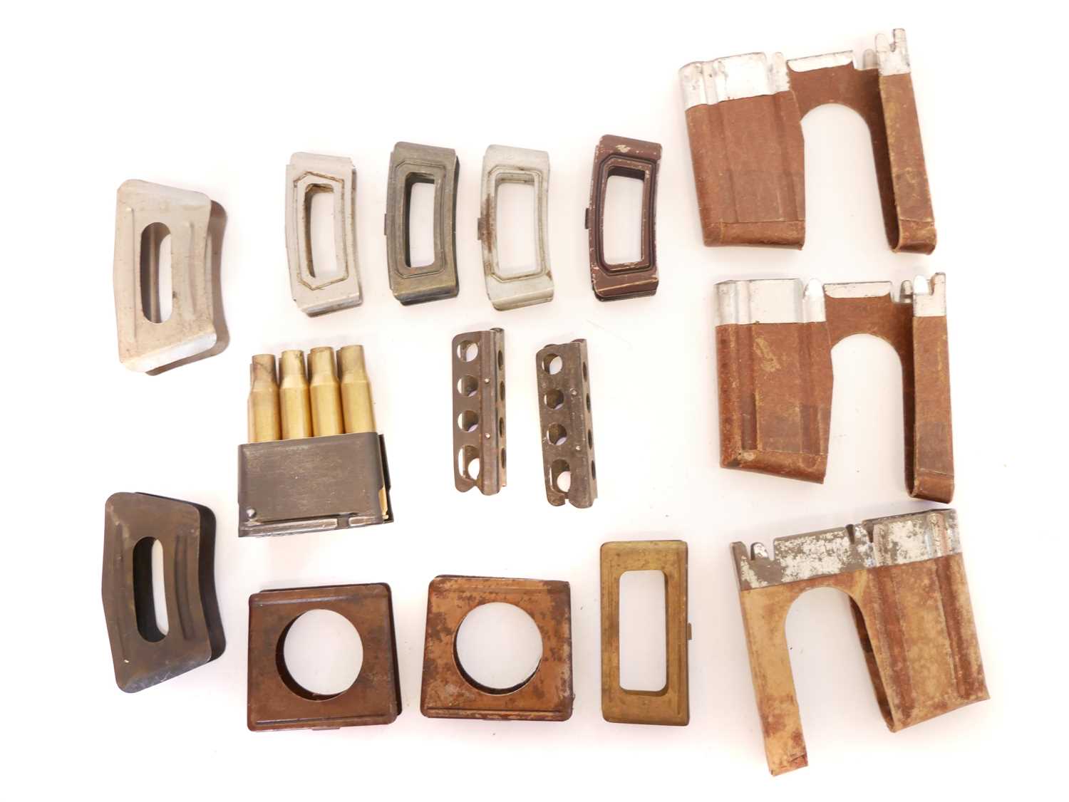 Lot 495 - Collection of rifle clips, to include two