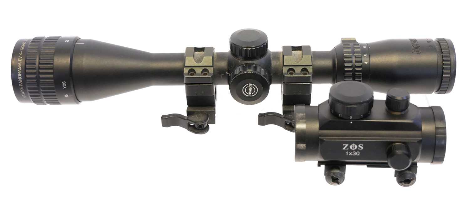 Lot 574 - Hawke Panorama EV 4-12x40 scope, also a ZOs