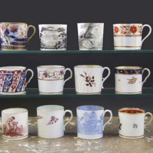 Lot 965 - Twelve English porcelain coffee cans circa